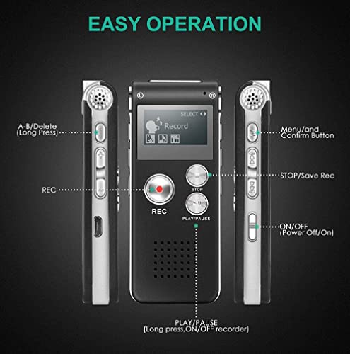 Paranormal Ghost Hunting Equipment Digital EVP Voice Activated Recorder USB US 8GB (Wine Red)