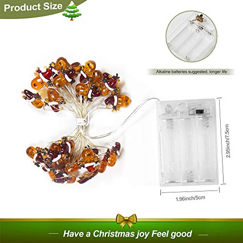 Elk Christmas String Lights,10 Feet 30 LED Warm White String Lights Copper Wire Light Combination,DIY Lights Decorations for Indoor Outdoor Decor Home Garden Wedding Party Xmas Tree