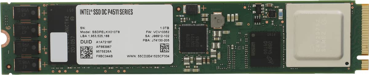 Intel SSD 1TB DC P4511 M.2 22110 NVMe PCIe SSDPELKX010T8 SSDPELKX010T801 Enterprise Solid State Drive