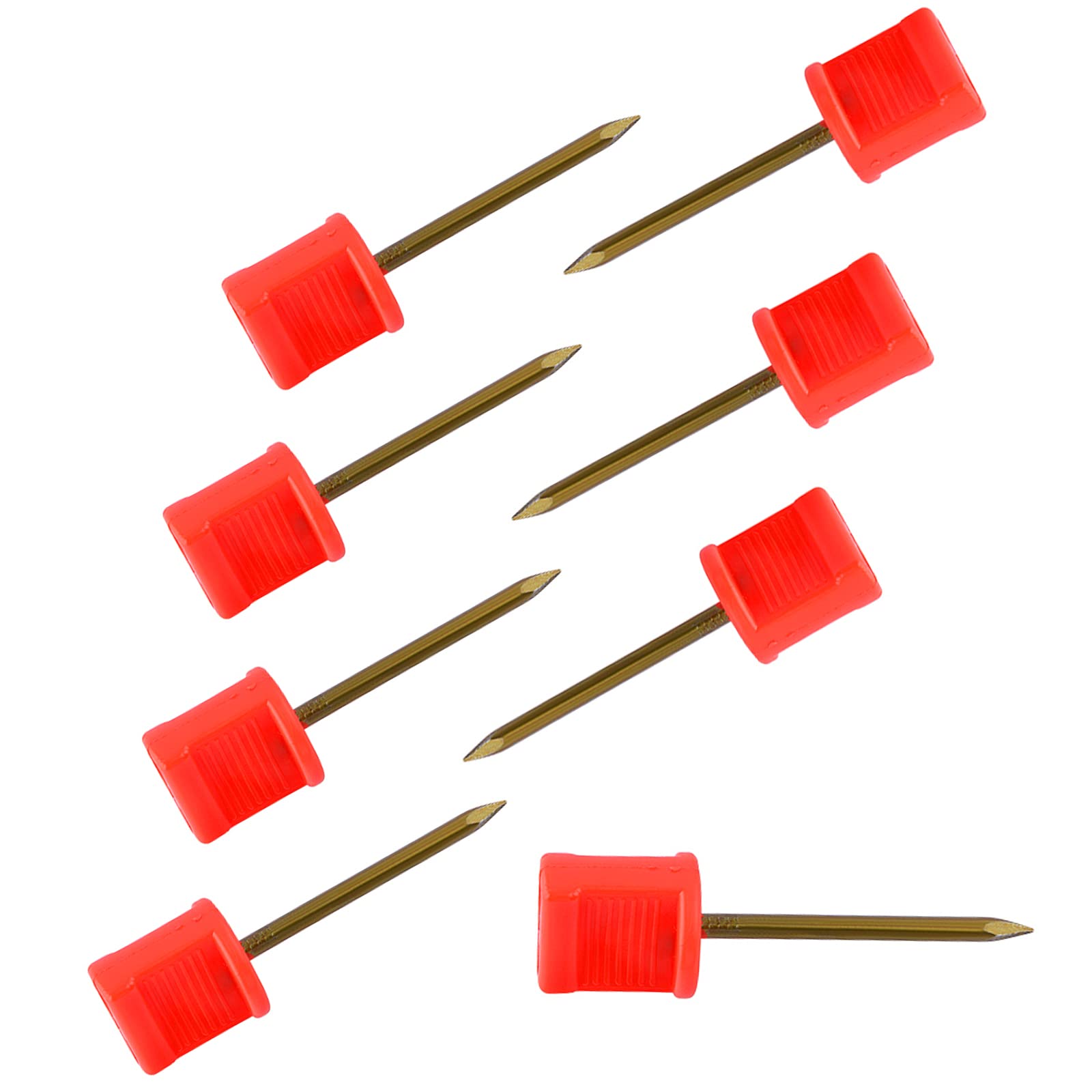 Elkrich 20pcs Archery Target Face Pins Manganese Steel Target Pins Fix Paper Face Foam Straw Targets 2.5inch (Red)