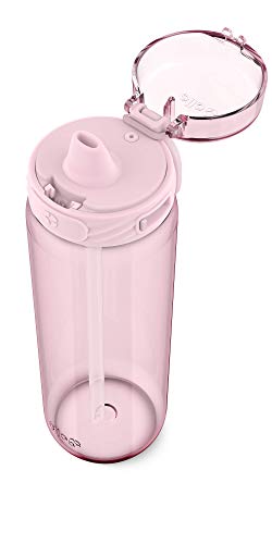 Ello Cooper BPA-Free Tritan Plastic Water Bottle with Silicone Straw, 28 oz (Pink Cashmere)