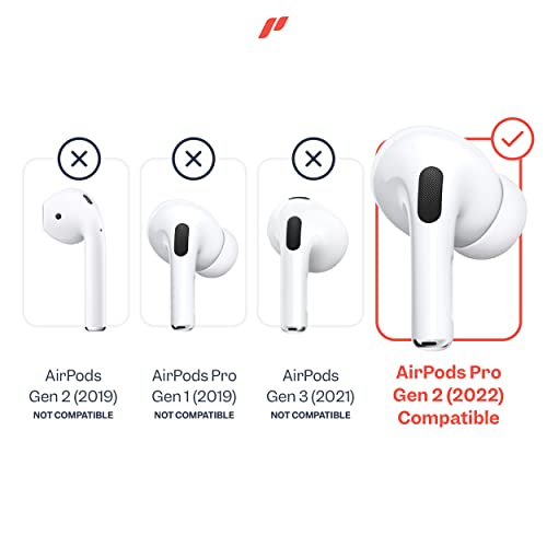 Proof Labs 4 Pairs for AirPods Pro 2 Ear Hooks Covers [Added Storage Pouch] Accessories Compatible with Apple AirPods Pro Generation 2 (White)