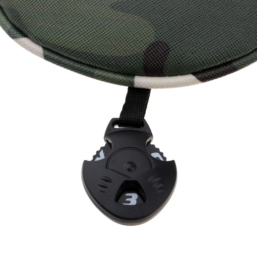 freneci 3Pcs Durable PU Sports Golf Wood Driver Head Cover Replacement for Golfer Gift - Green Camo