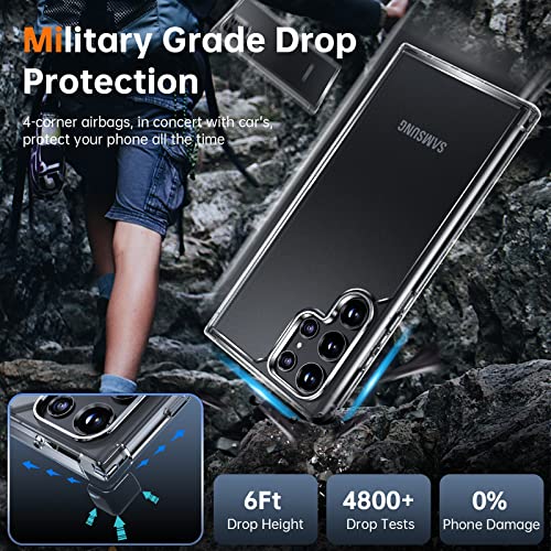 LK for Samsung Galaxy S23 Ultra Case, [Military Grade Drop Protection] [Not Yellowing] Matte-Finish, Shockproof, Anti-Scratch Protective Case for S23 Ultra 5G, Matte Clear