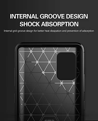 Samsung A51 5G Case with HD Screen Protector - M MAIKEZI Slim TPU Non-Slip Phone Cover (Black Brushed)