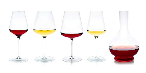 Grassl 1855 Wine Glass, Set of 2 Hand-Blown Crystal Wine Glasses for Red Wine like Bordeaux and Cabernet