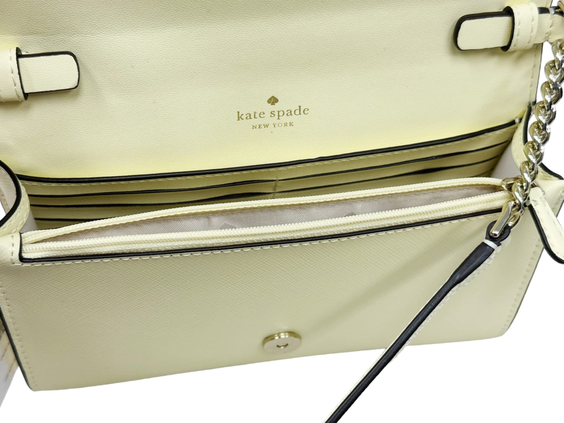 Kate Spade Staci Small Flap Chain Crossbody Lemon Fond Yellow