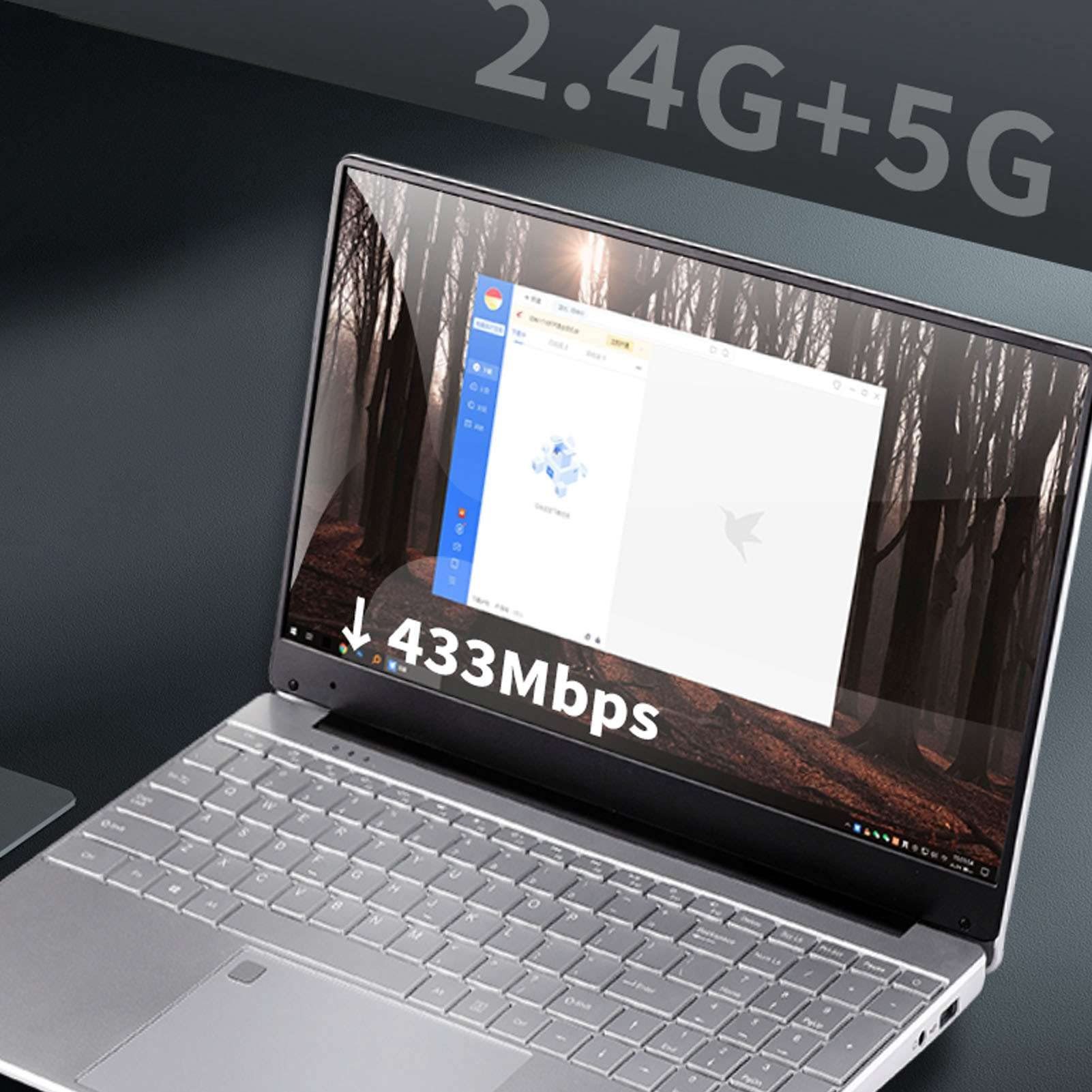 GOWENIC 15.6in Laptop, Notebook Computer with 14inch IPS 1920 x 1080 HD Screen, Touchpad, 8GB RAM, 128GB SSD, Intel J4125 Processor, WiFi, BT, 0.3MP Camera, for Win 11