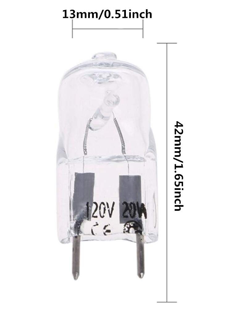 G8 Halogen Bulbs 20W G8 20Watt 120V Halogen Light Bulbs T4 JCD Type 120V Bi-Pin Base G8 Lamp for Under Cabinet Puck Lighting Replacement,Clear Lens,Warm White,2700K,10 Pack