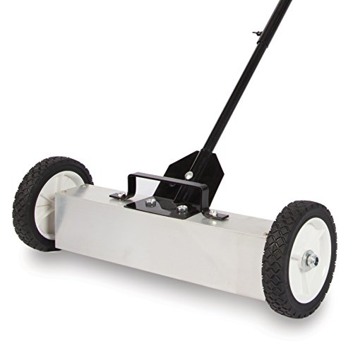 Master Magnetics Magnetic Floor Sweeper with Release - 18β Sweeping Width, Adjustable Sweeping Height, Adjustable Handle, 07543
