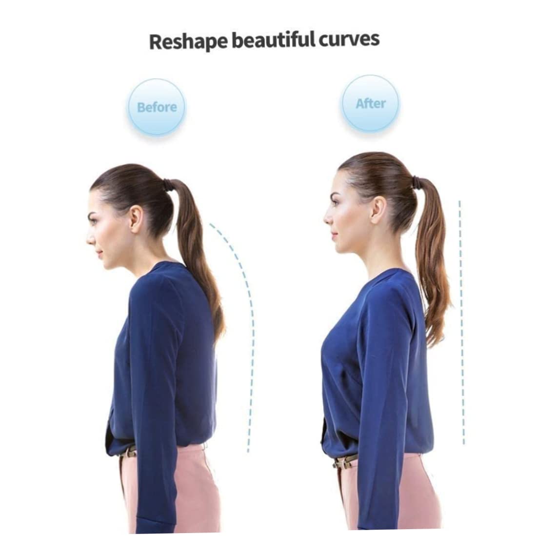Gcroet Posture Corrector for Men and Women,Back Support Adjustable Lightweight Posture Corrector, Helps Relieve Back Strain, Slouching, and Text Neck, Moisture Wicking Hemp Fibers Posture