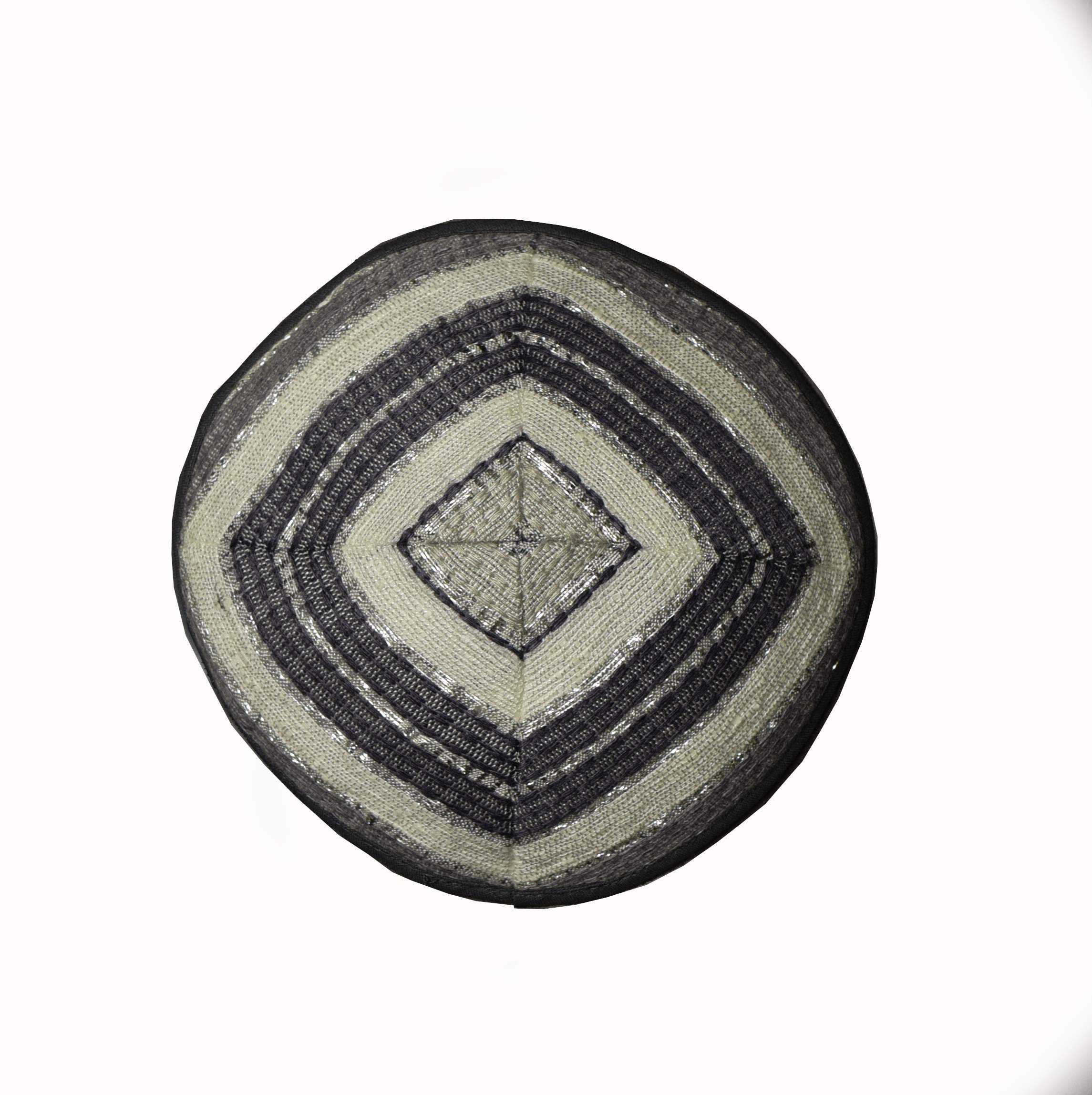 EMANUEL Yair Emauel Grey Tallit Prayer Shawl Set with Kippah and Bag Atara with Blessing TAT-52-1GR