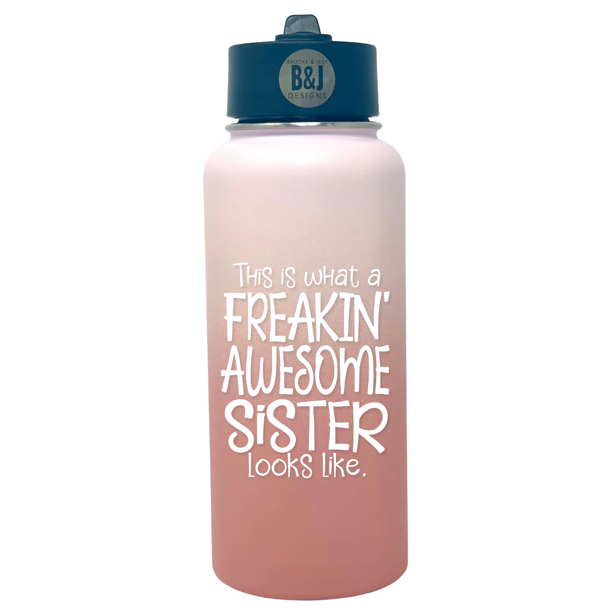 Funny Sister Gifts - Awesome Sister Coffee Mug - Great Travel Cup Gifts for Sisters from Little Sister, Big Brother for Christmas Presents, Birthday Present