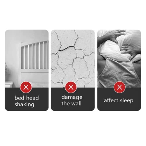 TONGMAN 4 Pieces of Adjustable Threaded Bed Frame Anti-Shake Tool, Headboard Stoppers,Bed stoppers Wall Bed headboard Anti-Shake Fixer to Prevent loosening, No More Creaking (47-64mm)