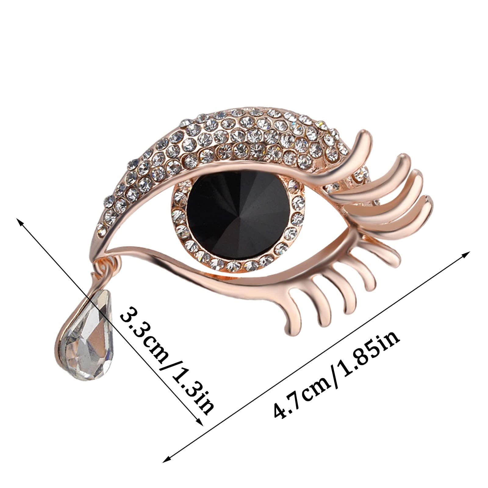 Full Flash Diamond Brooch High-End Pin Diamond-Studded Fashion All- Corsage Brooch Coat Pin (C-C, One Size)