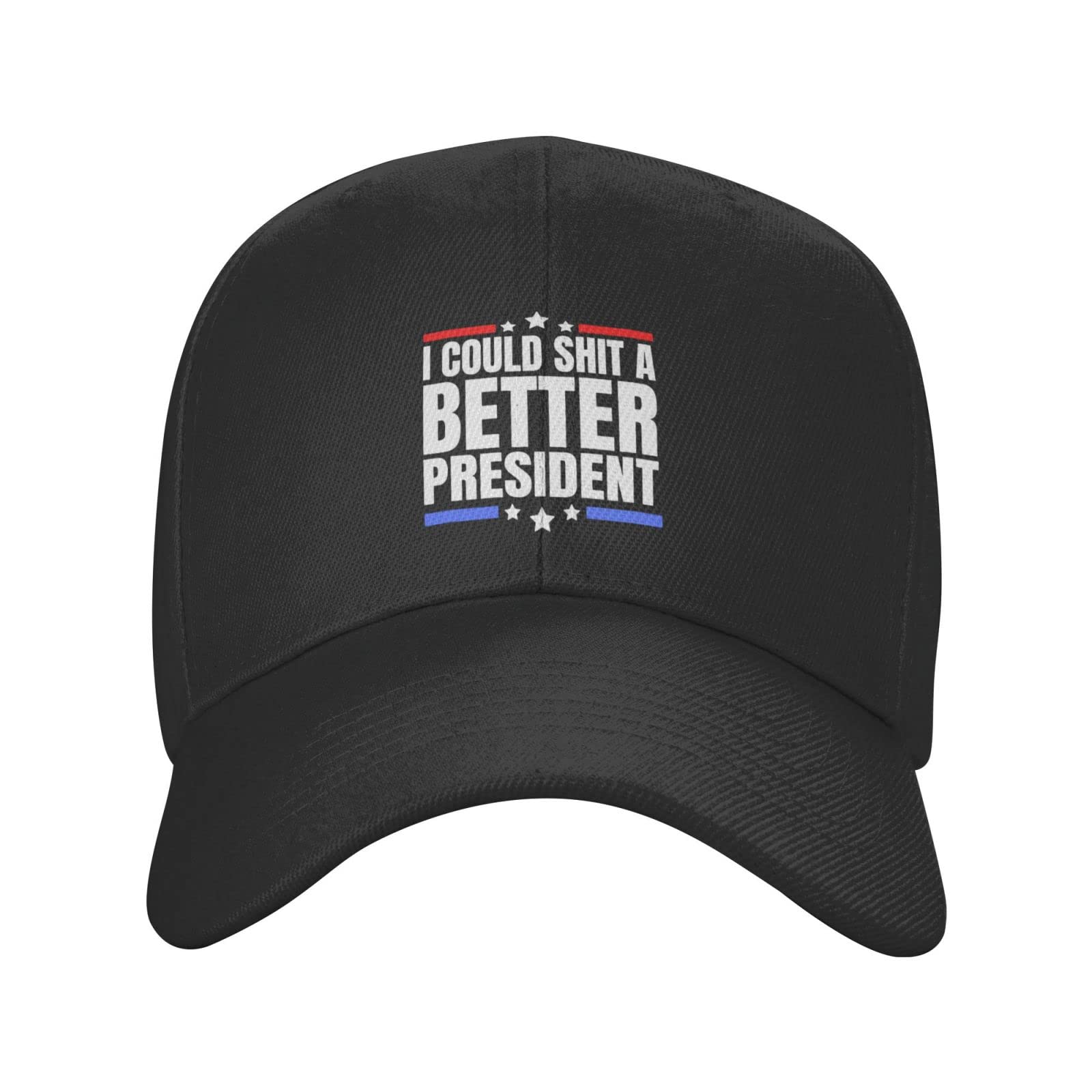 I Could Shit A Better President Than Joe Biden Hat Men Women Fashion Baseball Hats Adjustable Sunhat Dad Cap Sport Caps Black