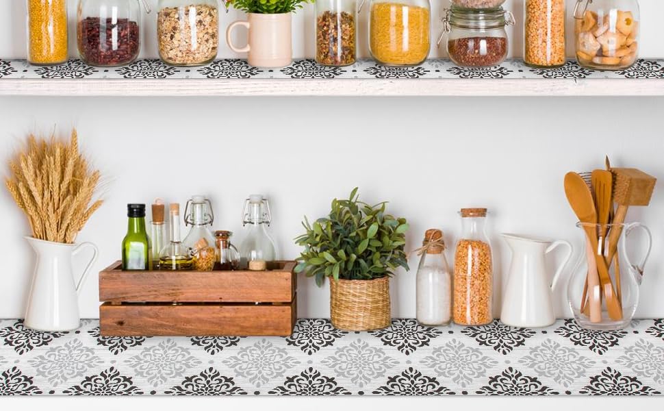 DwellAid 18inx40FT Premium Non Slip Shelf Liner, Non Adhesive Drawer Liner, Waterproof Pantry Liner, Cabinet Lining Shelf Liners for Kitchen Cabinets