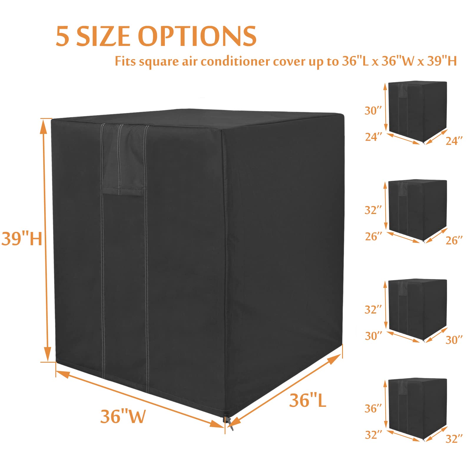 Foozet Central Air Conditioner Covers for Outside Units 36x36x39