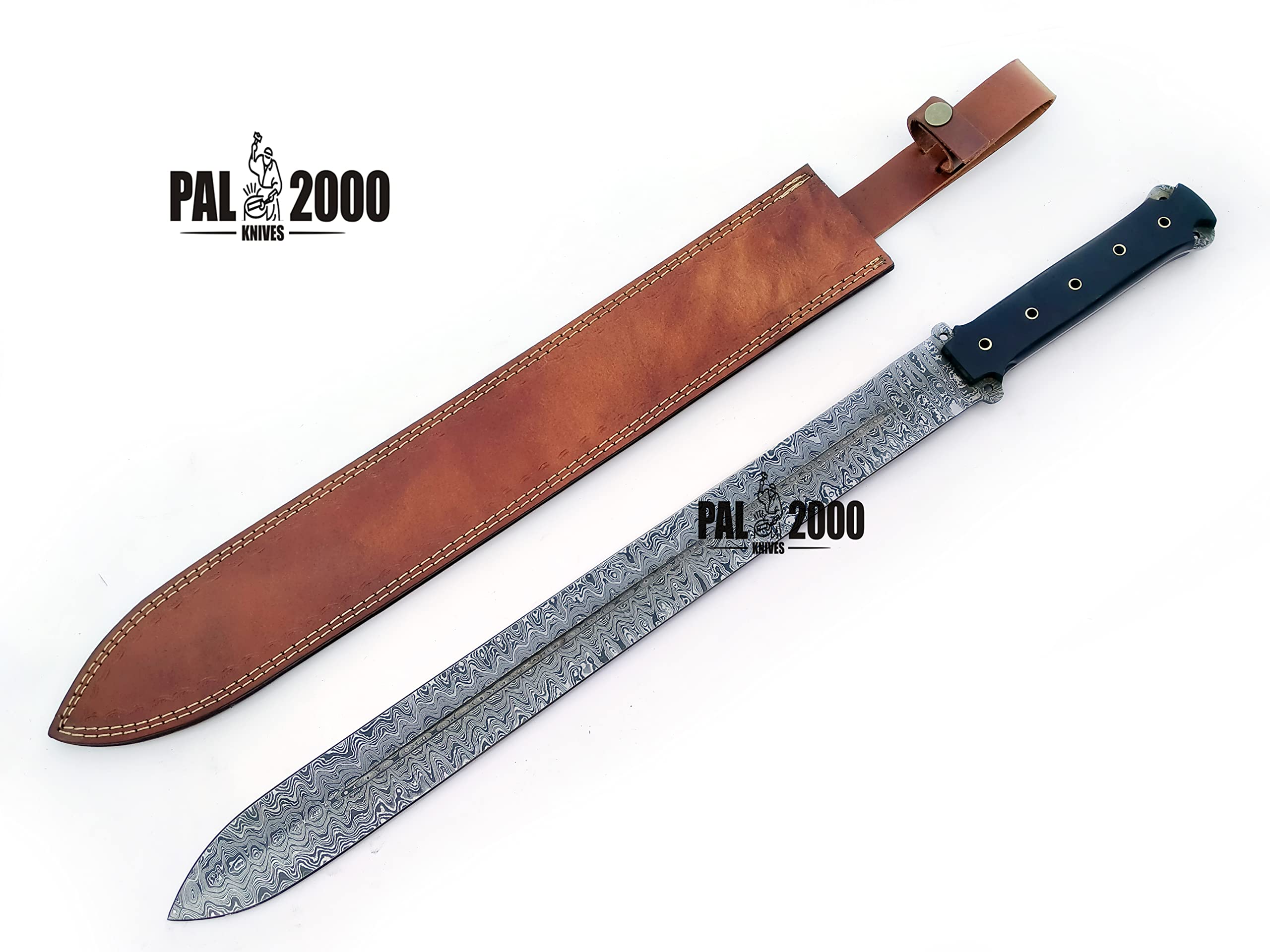 Full Tang Knives - Custom Handmade 26 Inch knife - Hand Forged Damascus steel Knife - Knife With Sheath, Ssmr-9981
