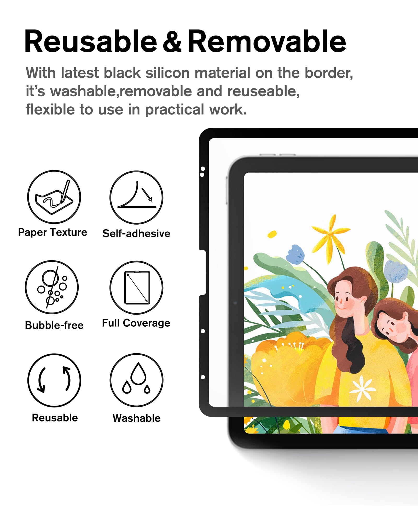 KCT Paperfeel Pro Privacy Screen Protector Compatible with iPad Air 5th Generation iPad Air 4th Generation (10.9 inch, 20222020) iPad Pro 11 Inch 2021&2020&2018(3rd&2nd&1st Gen),