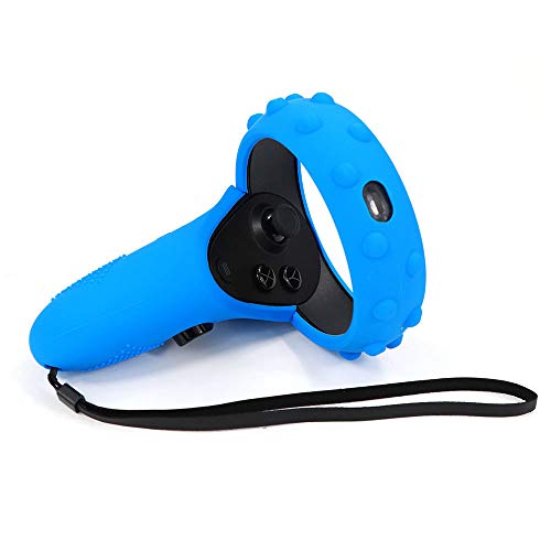 Esimen Controller Skin for Oculus Quest Rift S Premium GelPremium Gel Shell Silicone Grip Covers Protection Covers Featuring Low-Profile Friction Studs (Set of 2) (Blue)