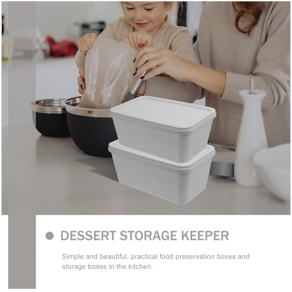 Hemoton Lunch Box Containers Ice Cream Container Reusable Ice Cream Tub Containers Freezer Storage Tubs Dessert Containers with Lids for Homemade Ice Cream Sorbet and Freezer 3l Food Containers
