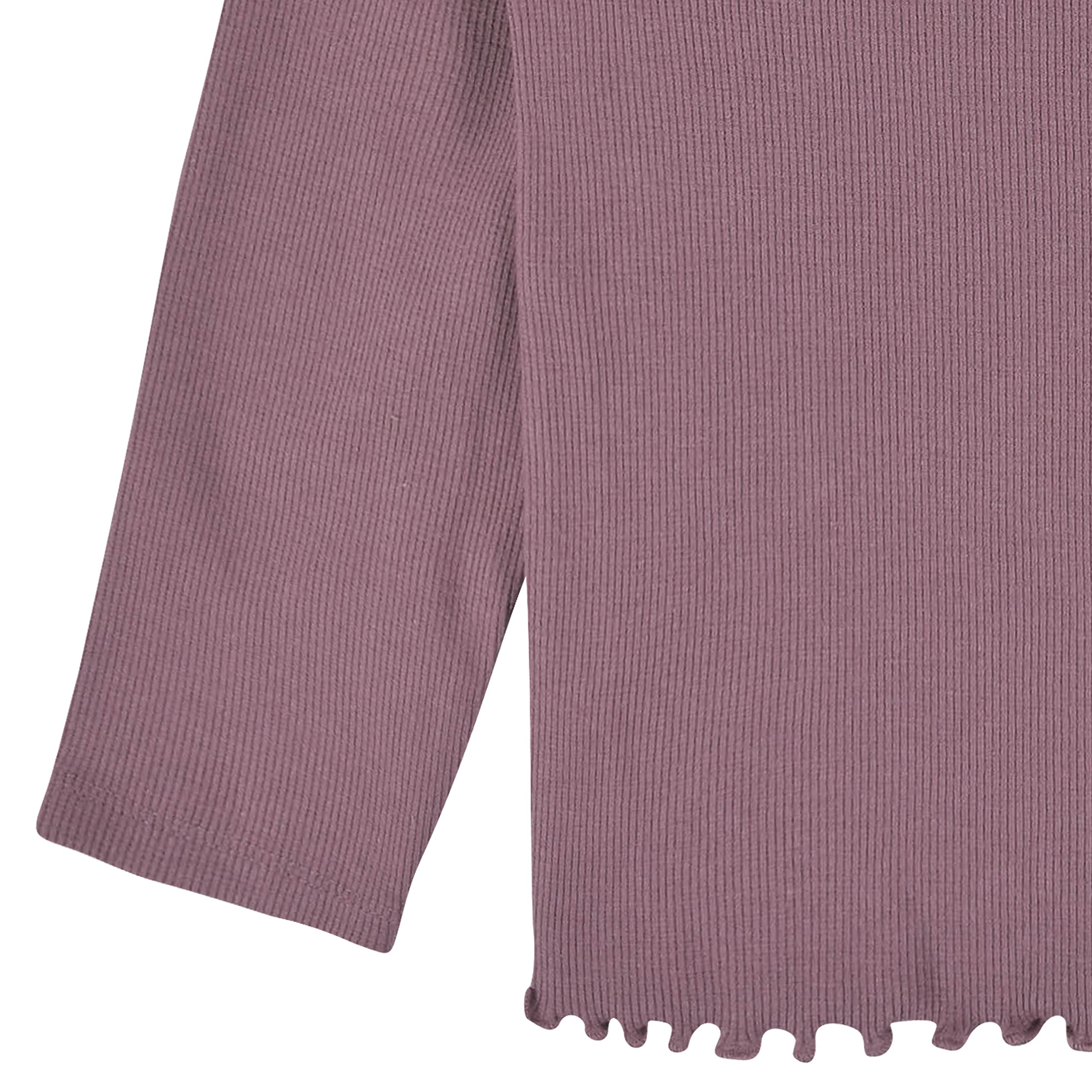 Gerber Baby Girl's Toddler 2-Pack Double Ruffle Long Sleeve Tops, Pink & Purple, 18 Months