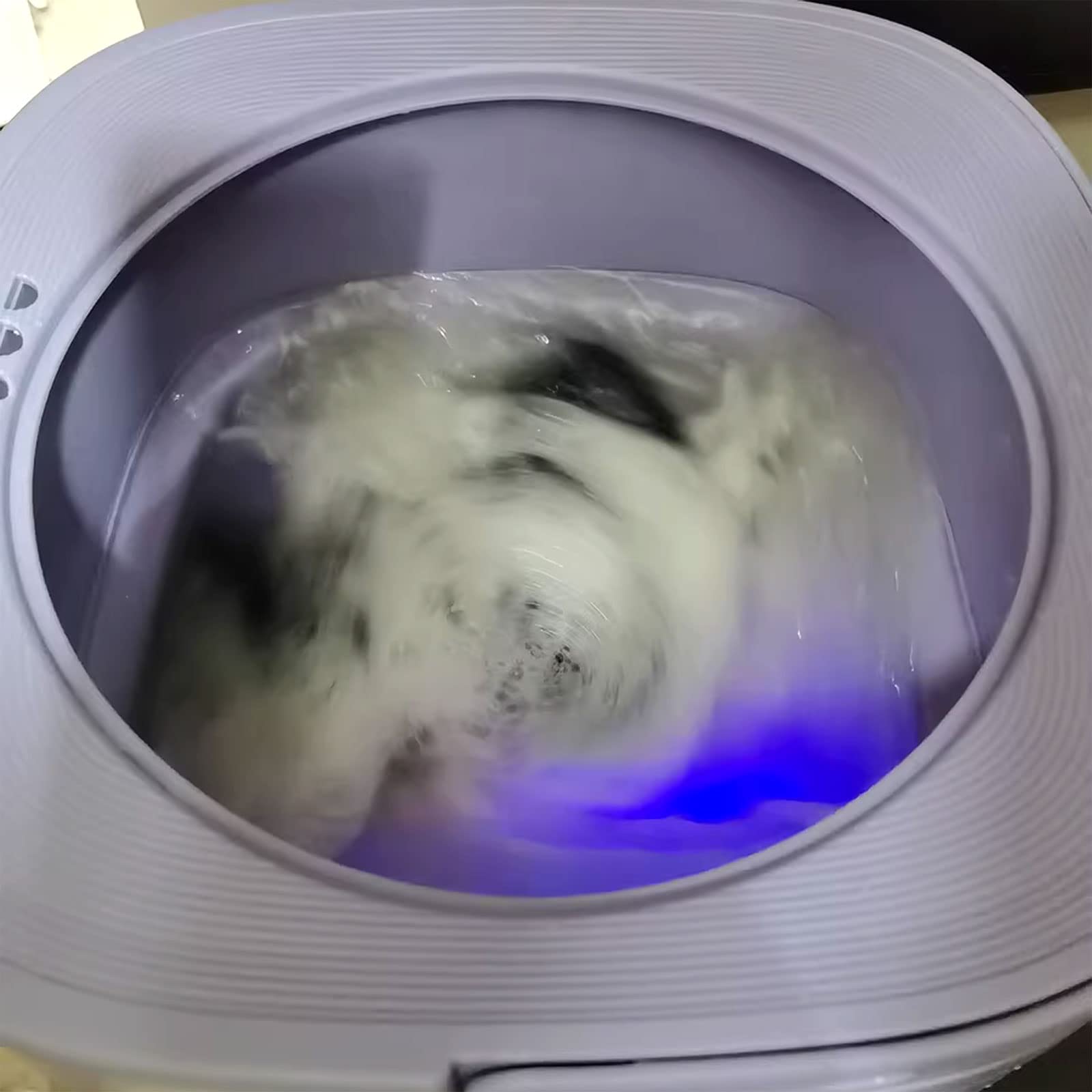 Flylin Portable Washing Machine Drying Washing Machine Foldable Mini Small Washer 6.5L Half Automatic Washt for Baby Clothes Underwear Apartment Camping RV Travel (Purple)