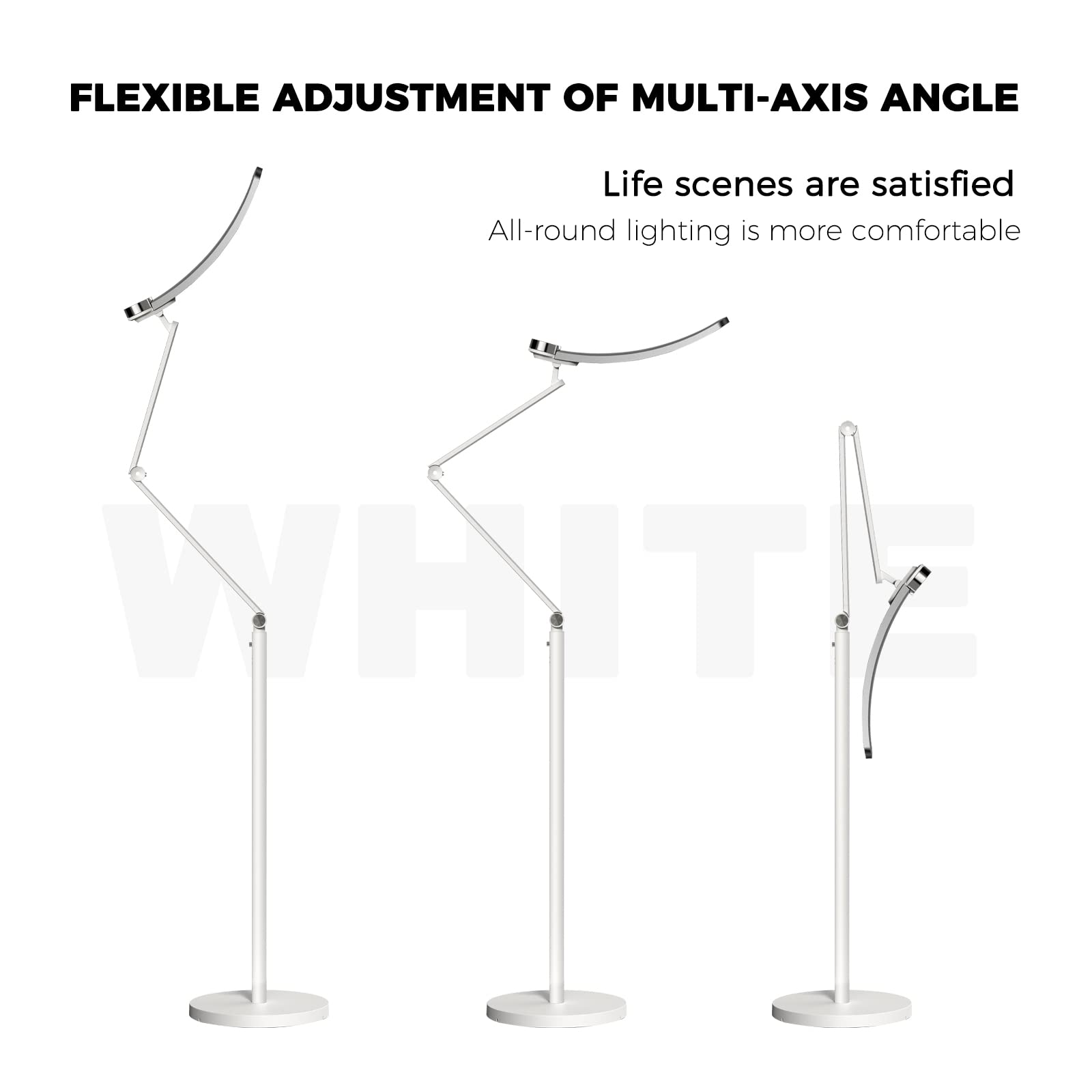 HAPPY NOCNOC LED Floor Lamp Warm/Cool White LED White Floor Lamp
