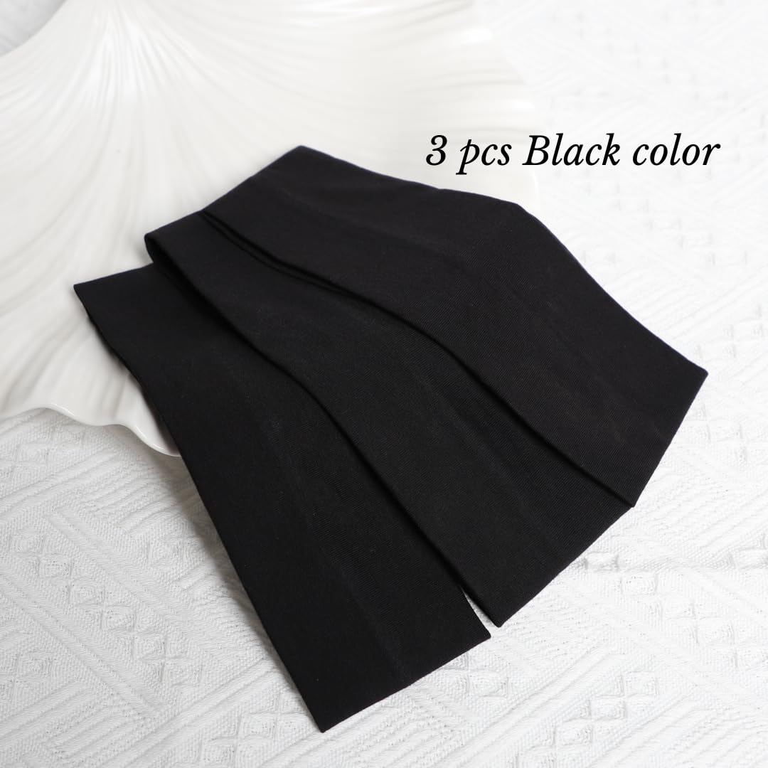 Headbands for Women 3PCS Non Slip Sports Headband Soft Cotton Stretchy Headbands Hair Accessories