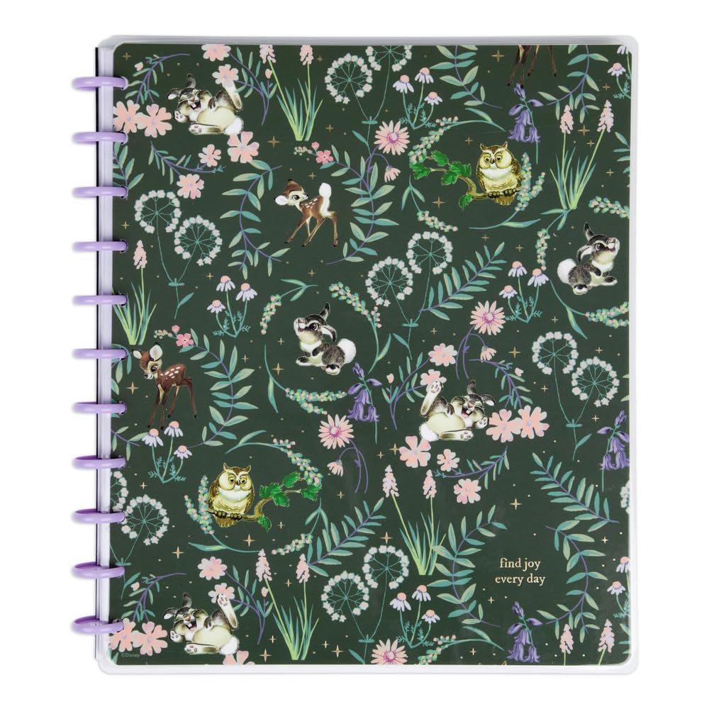 Happy Planner Disney Notebook Journal, Disc-Bound Notebook with Dividers and 60 Sheets of Dot-Lined Paper, Winnie the Pooh True to You Theme, Big Size, 27.94 cm x 21.59 cm (11" x 8 1/2")