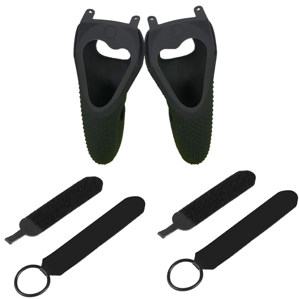 Esimen Touch Controller Grip Cover for Oculus Quest/Rift S Wrist Strap Anti-Throw Handle Protective Sleeve Suit (Black)