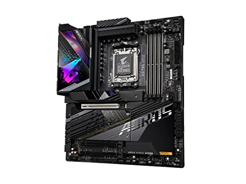 GIGABYTE X670E AORUS Xtreme (AM5/ LGA 1718/ AMD/ X670E/ EATX/ 5 Year Warranty/ DDR5/ Quad M.2/ PCIe 5.0/ USB 3.2 Gen2X2 Type-C/Intel WiFi 6E/ AQUANTIA 10GbE LAN/Q-Flash Plus/Motherboard)