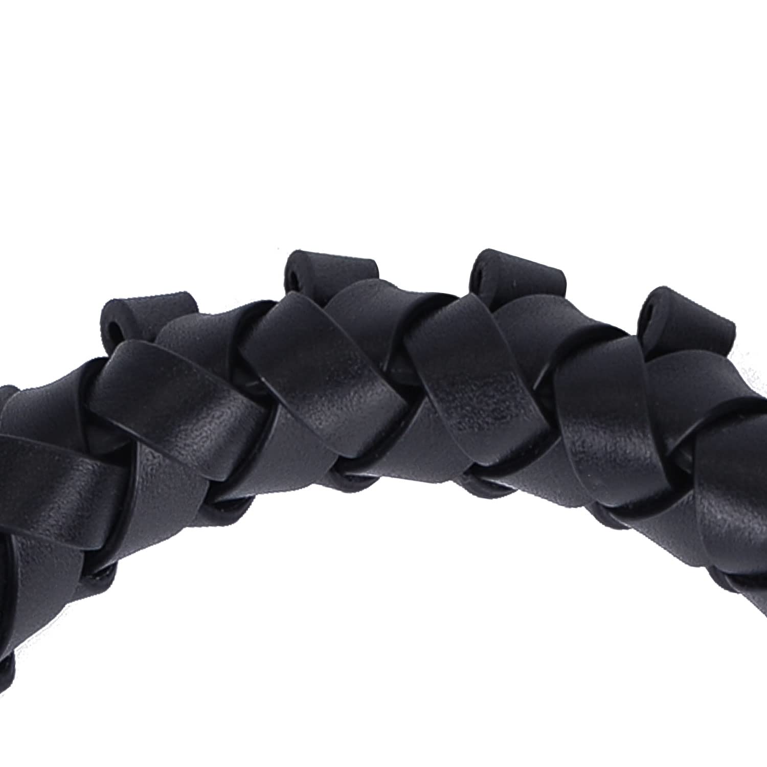 Genuine Vachetta Leather Braided Handle Compatible for Beaubourg Hobo Top Handle Neonoe Strap (16" L, Black)