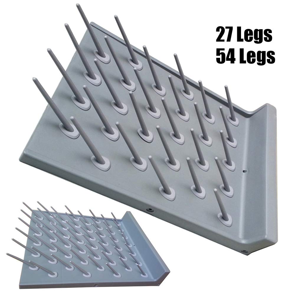 Pinkelin 2PCS Lab Drying Rack for Glassware, Wall Mounted Drying Rack with 27 Pegs, Space Saving Bottle Drying Rack for School Laboratory Utensils