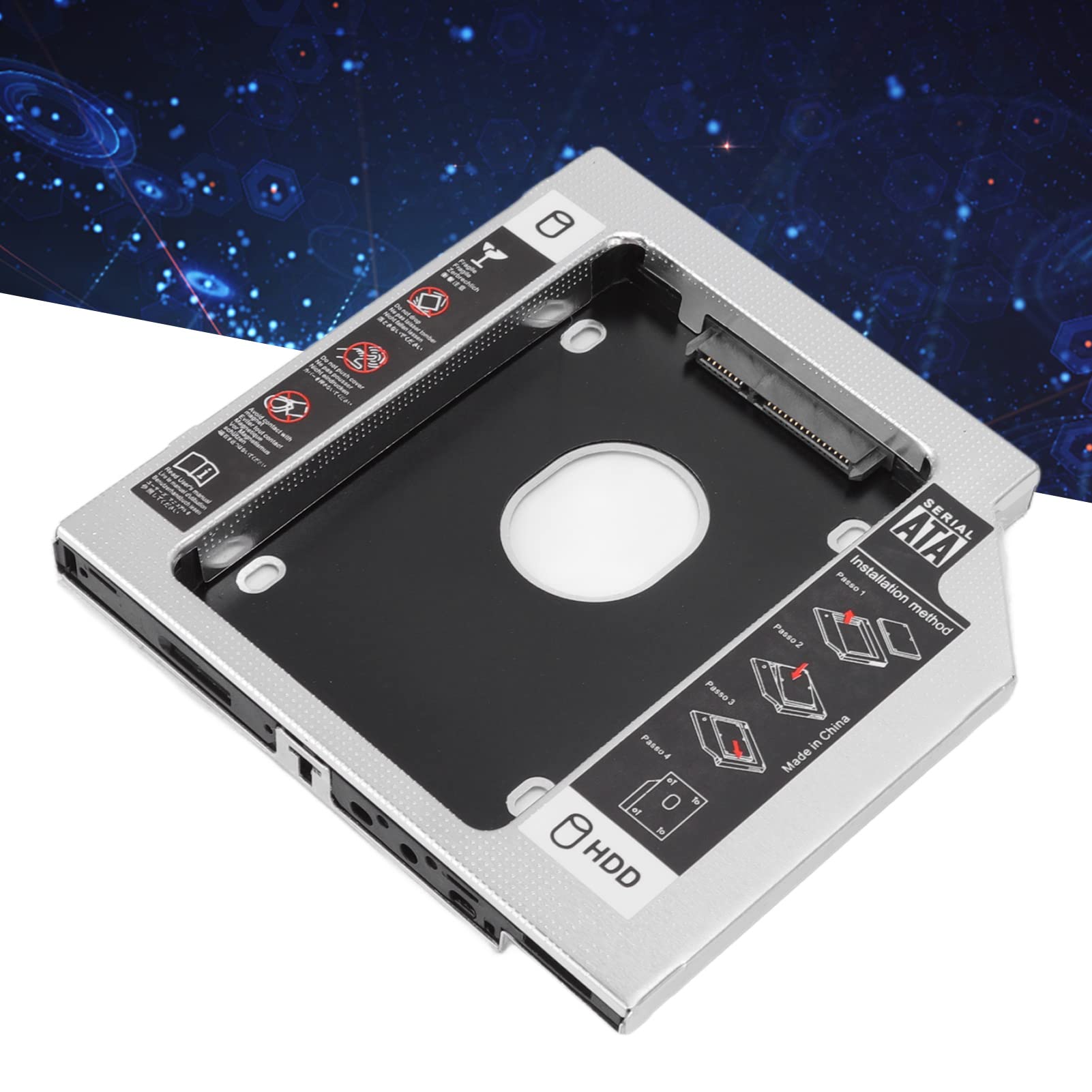 Hard Drive Caddy Tray, to 2nd HDD SSD Enclosure 5 Holes for PC