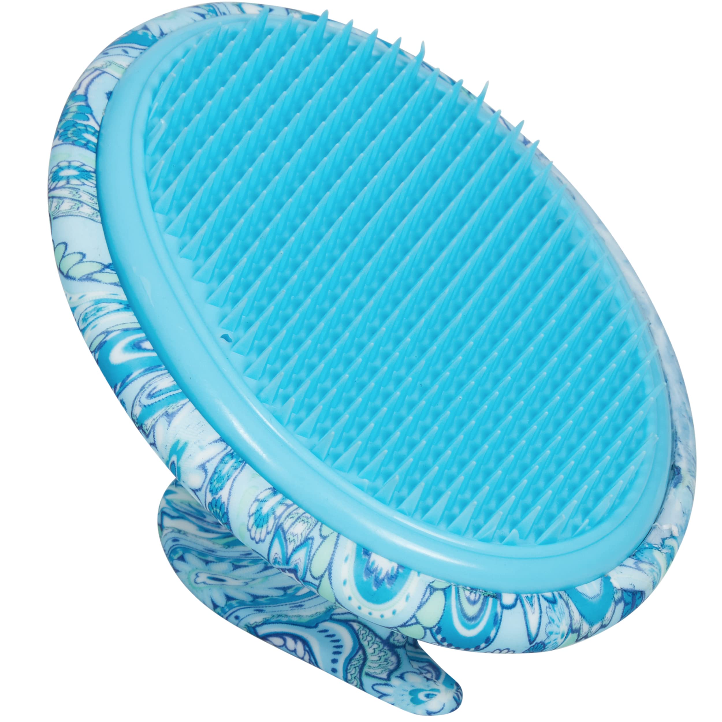 Dylonic Exfoliating Body Scrub Razor Bump Brush + Ingrown Hairs Treatment - Skin Exfoliator for Body Shaving Irritation, Strawberry Legs, Armpit, Bikini Line - Body Exfoliator Scrubber Loofah 1pk Blue