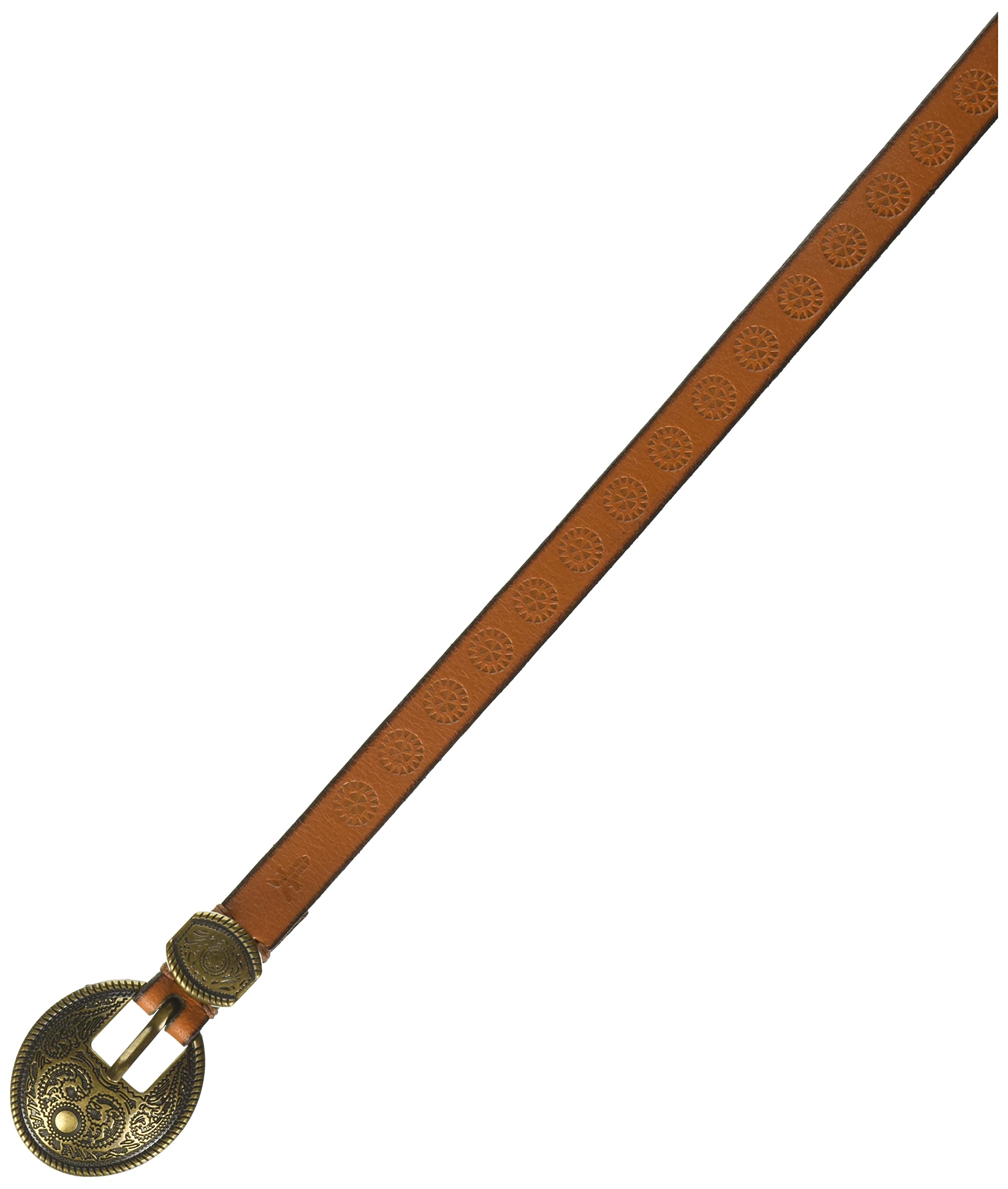 Frye Women's 15MM Leather Belt, Tan Tooling, Large