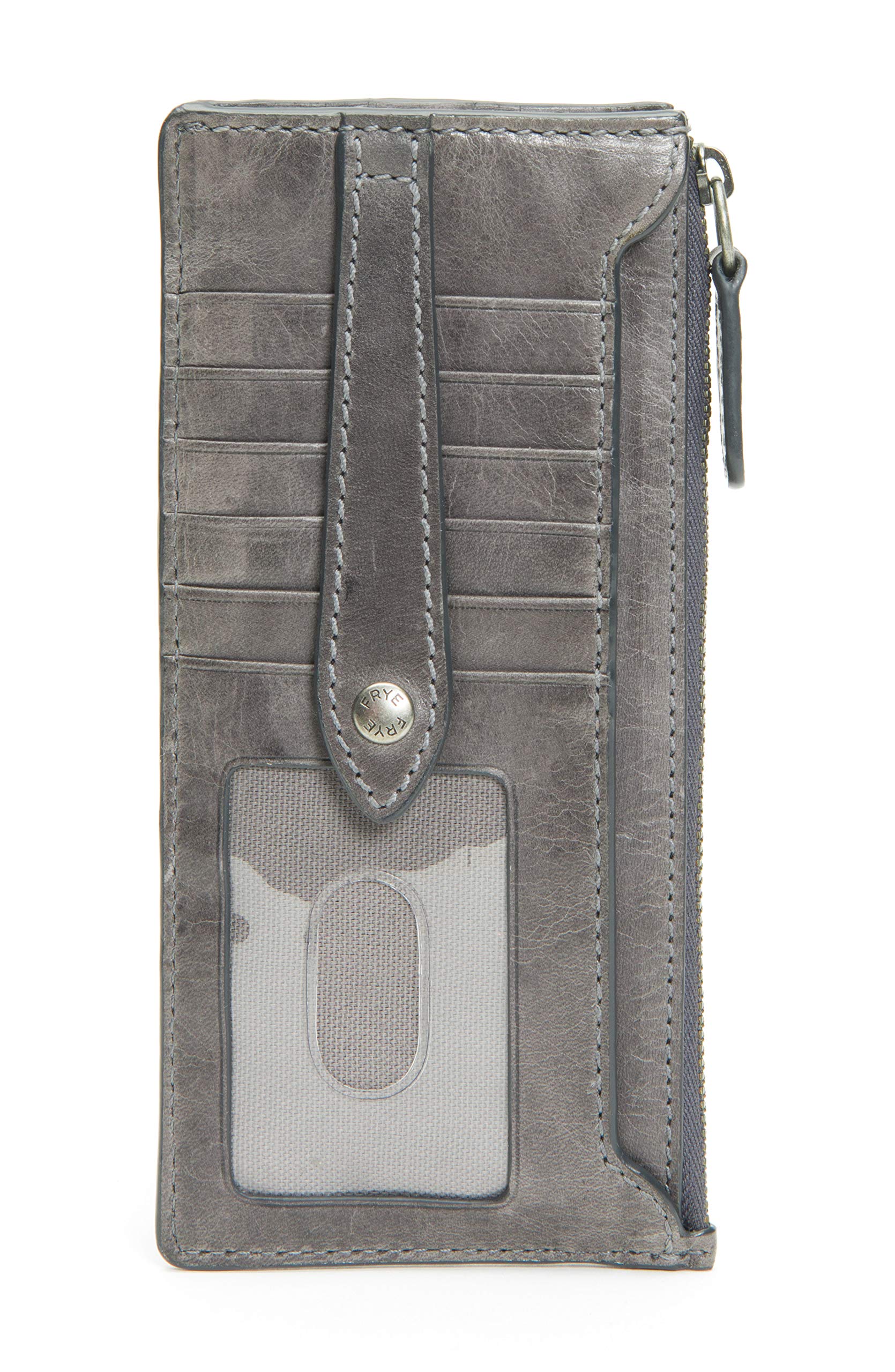 Frye womens Melissa Snap Card Leather Wallet, Carbon, One Size US
