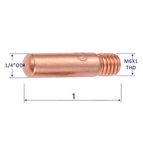 Mig Welding Gun Kit .030" Replacement for Lincoln Magnum 100L Tweco Mini/#1: 20Pcs Contact Tips 11-30 0.030" + 2pcs Gas Nozzles 21-50 1/2" + 2pcs 35-50 Welding Gas Diffuser