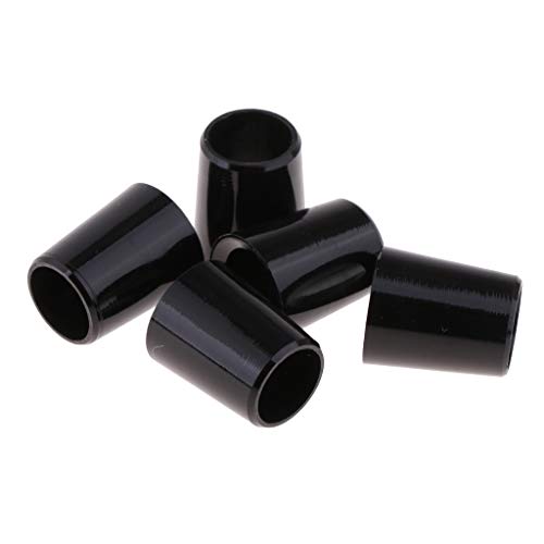 Esquirla 5Pcs/Set Golf Woods Shaft Ferrules End Caps Cover Replacement Spare Shaft Sleeve for Irons/Woods Shaft, Black, 0.370