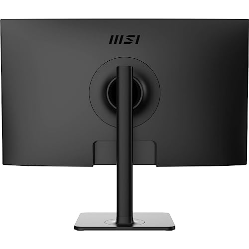 MSI Modern MD272QP, 27", 2560 x 1440 (QHD), IPS, 75Hz, TUV Certified Eyesight Protection, 5ms, HDMI, Displayport, USB C, Tilt, Swivel, Height Adjustable, Pivot,Black