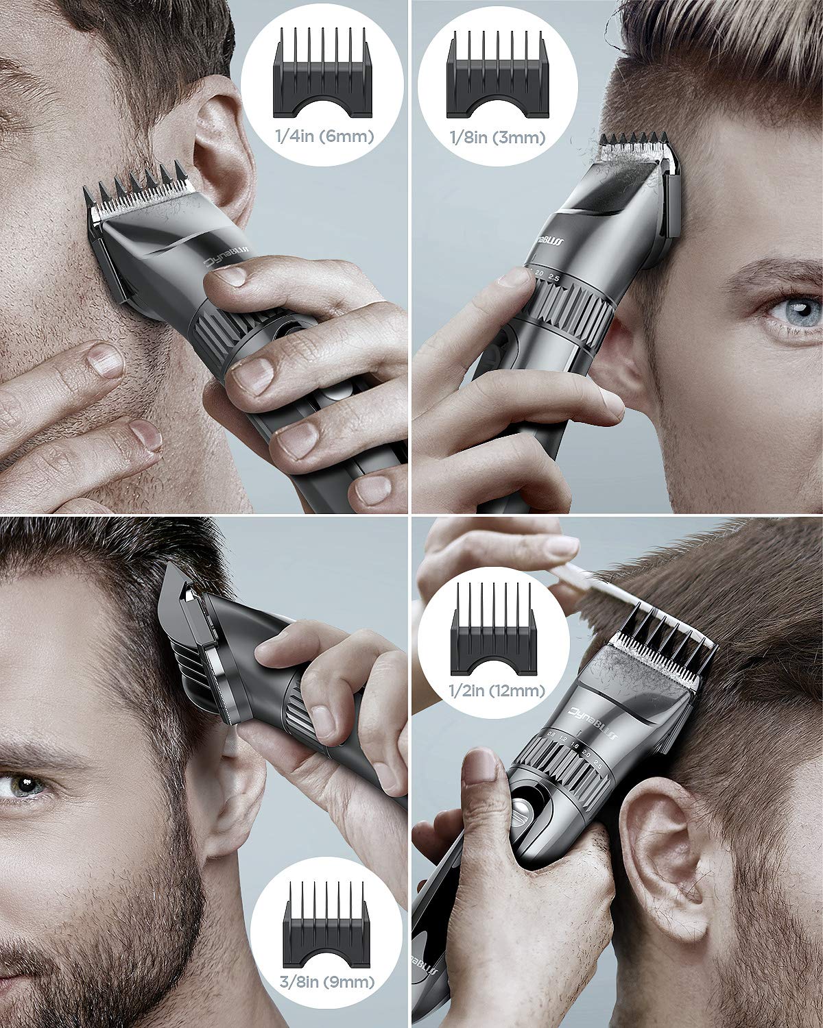DynaBliss Hair Clippers for Men Professional Cordless Clippers for Hair Cutting kit Electric Mens clipper for Barbers with LED Display