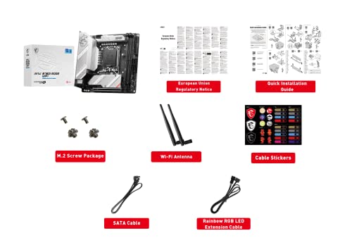 MSI MPG B760I Edge WiFi Gaming Motherboard (Supports 12th/13th Gen Intel Processors, LGA 1700, DDR5, PCIe 5.0, M.2, 2.5Gbps LAN, USB 3.2 Gen2, Wi-Fi 6E, Mini-ITX)