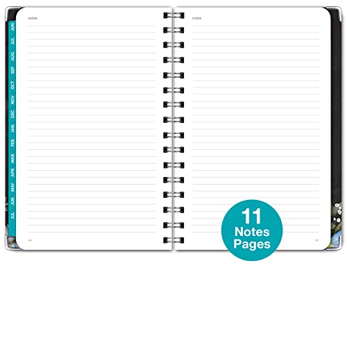 HARDCOVER Academic Year 2023-2024 Planner: (June 2023 Through July 2024) 5.5"x8" Daily Weekly Monthly Planner Yearly Agenda. Bookmark, Pocket Folder and Sticky Note Set (Midnight Butterfly)