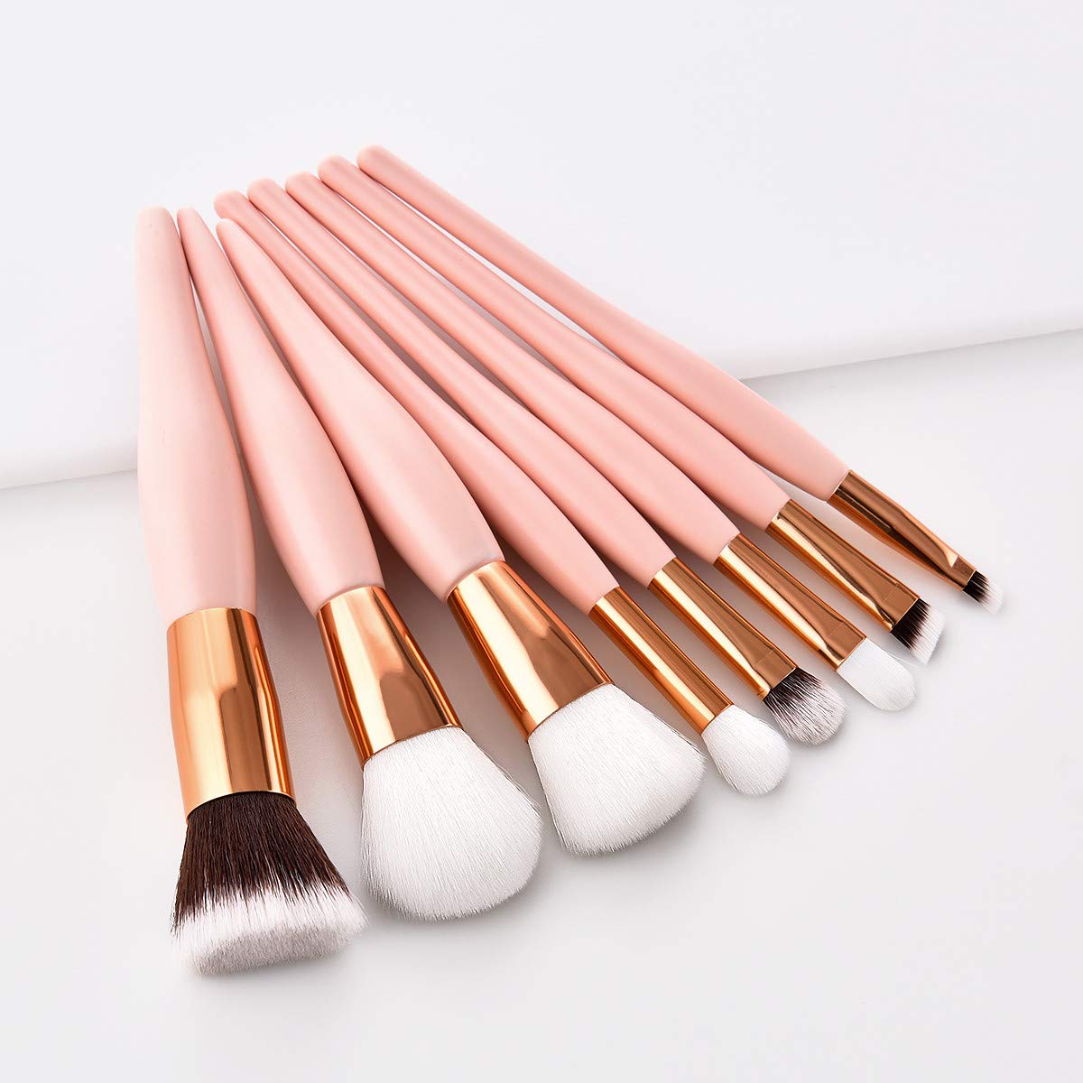 Hot Makeup Brushes Eyebrow Makeup Foundation Brush Tools Wooden 8PCS Cosmetic Brush Sets Eyeshadow Brush Girls Makeup Brushes