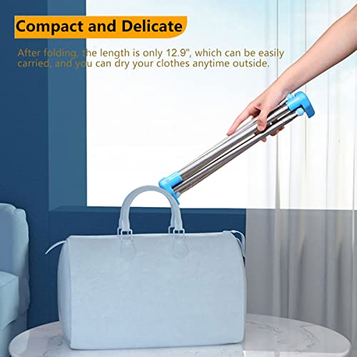 GIPOBUY Portable Clothes Rack Travel Garment Rack, Foldable Collapsible Clothing Rack, Mini Folding Portable for Dance, Painting, Travel, Drying, Camping,New Tech Easy Lock and Release(Non-Heavy Duty)