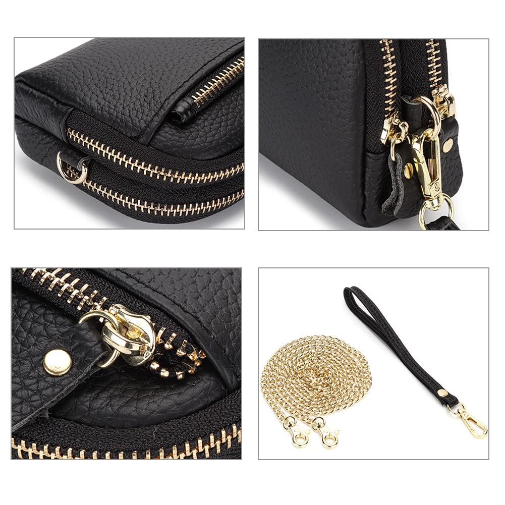 IHAYNER Wristlet Handbag Purses for Women Small Crossbody Bag Lightweight Leather Shoulder Bags