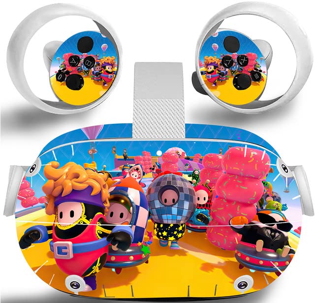 Funny Game - Oculus Quest 2 VR Headset and Controller Sticker Vinyl Decal Skin for VR Headset and Controller, Virtual Reality Protective Accessories