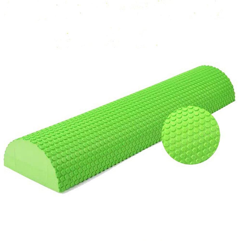 Foam Roller,30-45cm Muscle Massage Roller Half Round Fitness Roller Yoga Block Balance Pad Muscle Physical Restoration(30cm,Black)